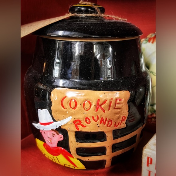 Other | Vintage Cowboy Roundup Cookie Jar With Lid | Poshmark